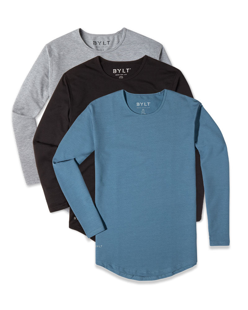 Drop-Cut Long Sleeve: LUX - Bundle | BYLT Premium Basics ® – BYLT Basics